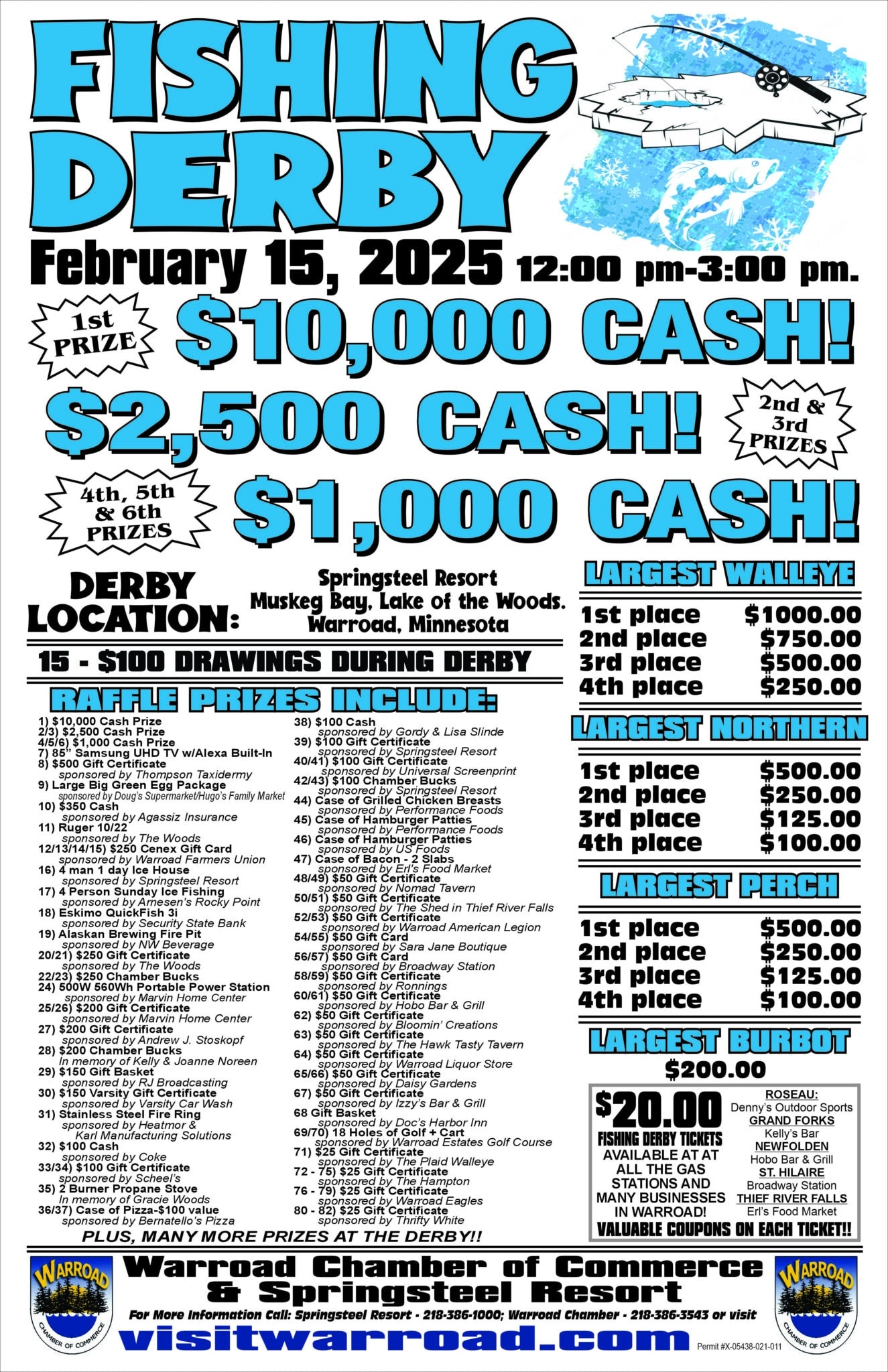 fishing derby poster 2025 - Visit Warroad, MN