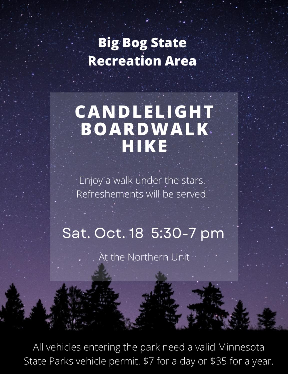 Big Bog State Recreation Fall Candlelight Boardwalk Hike - Visit ...